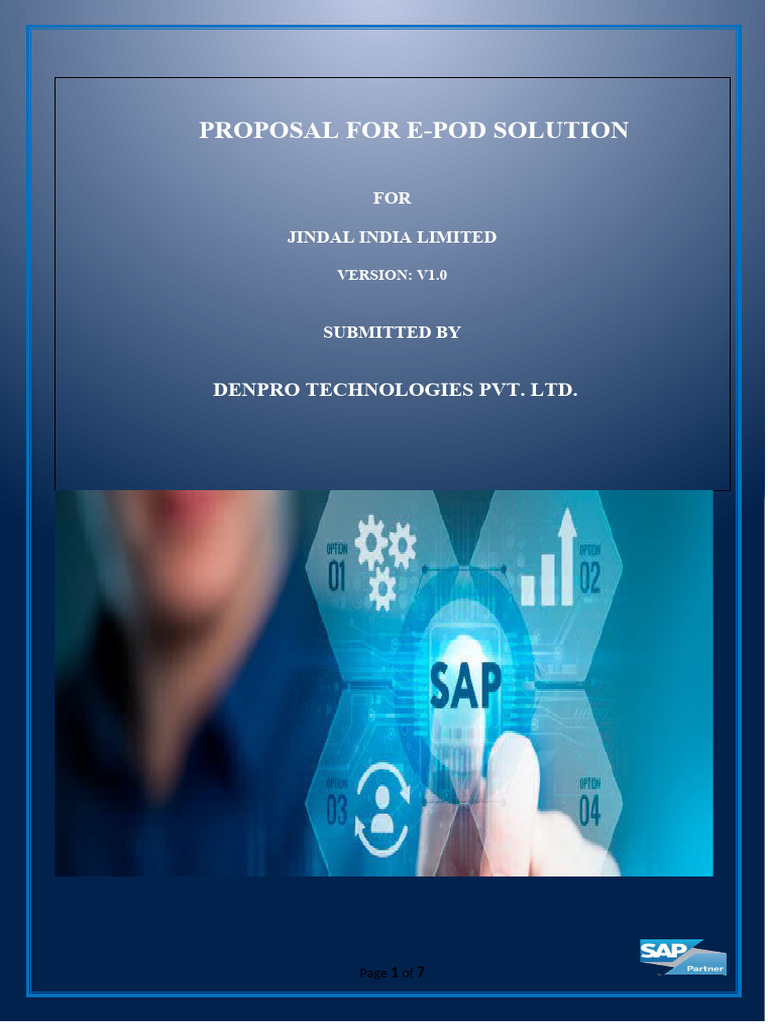 Proposal For Jindal India - ePOD V1.0 DTD 29th July 2023 | PDF ... Proposal For Jindal India - ePOD V1.0 DTD 29th July 2023 | PDF ...