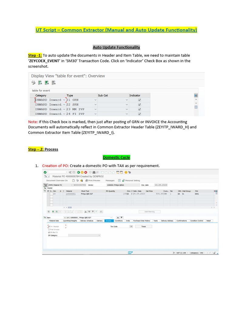 Ut Script Coex Auto and Manual Update | Download Free PDF | Invoice ...
