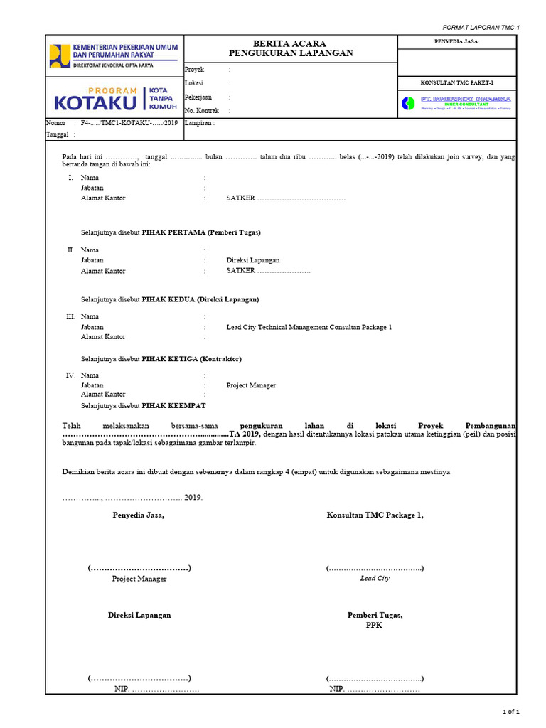 BA Pengukuran Lapangan | PDF