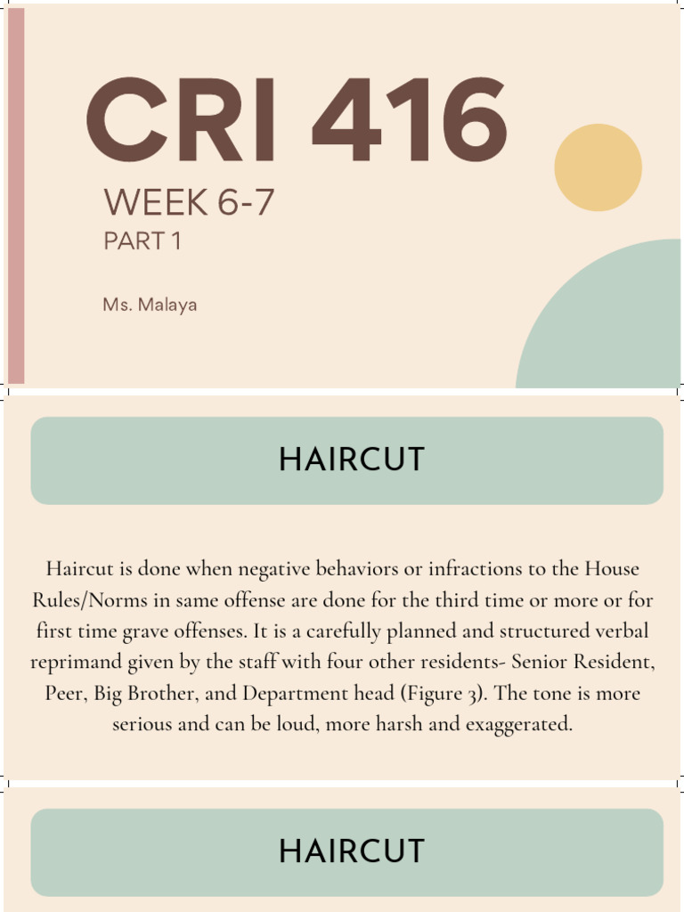 Cri 416 Week 6-7 Part 2 | PDF | Learning | Experience