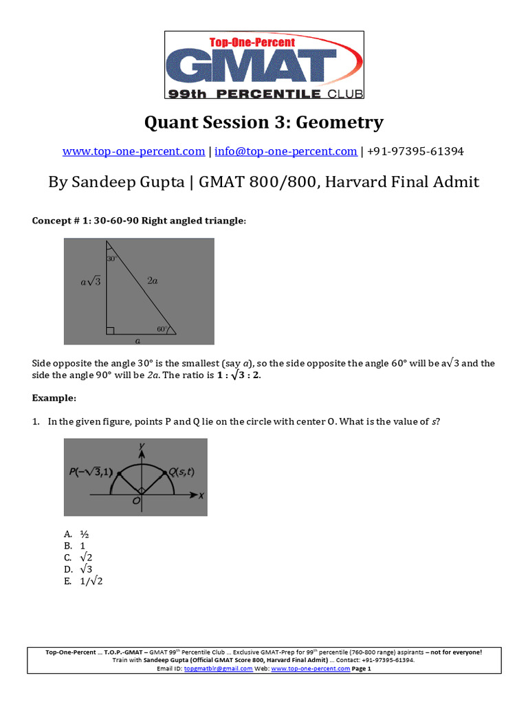 Geometry Concepts | PDF | Triangle | Circle
