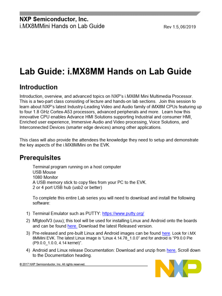 imx8MM Hands On Lab Guide 1.5 | PDF | Android (Operating System) | Booting