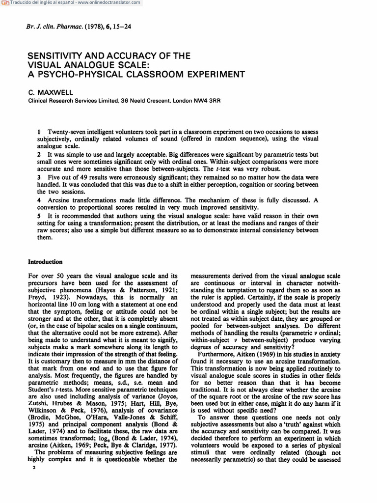 Brit J Clinical Pharma - July 1978 - Maxwell - Sensitivity and Accuracy ...