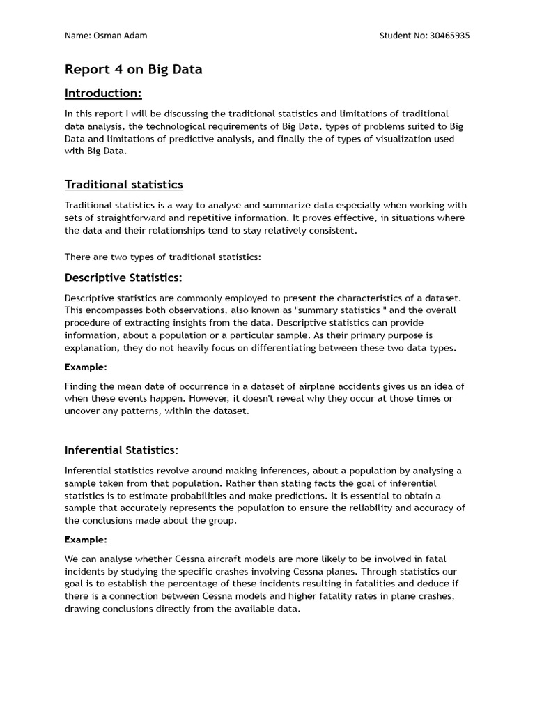 Report 4 On Big Data-1 | PDF | Statistics | Cluster Analysis