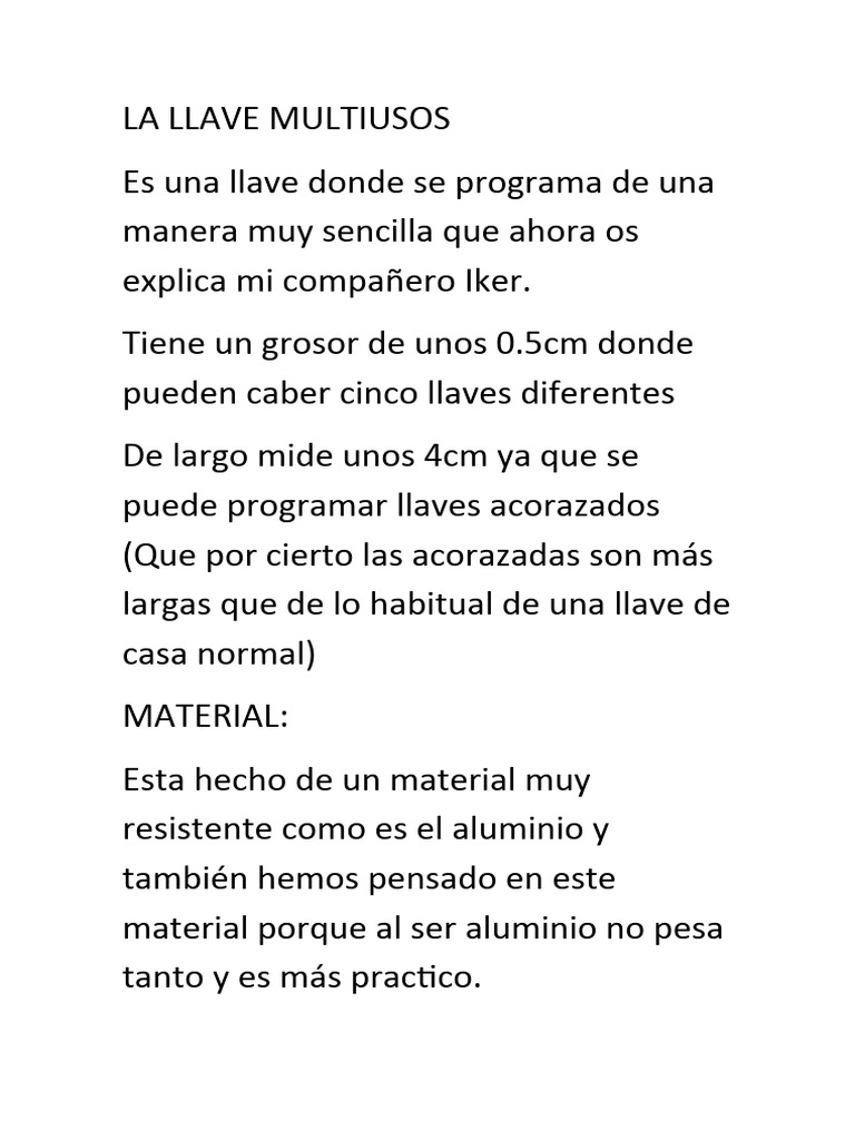 La Llave Multiusos | PDF