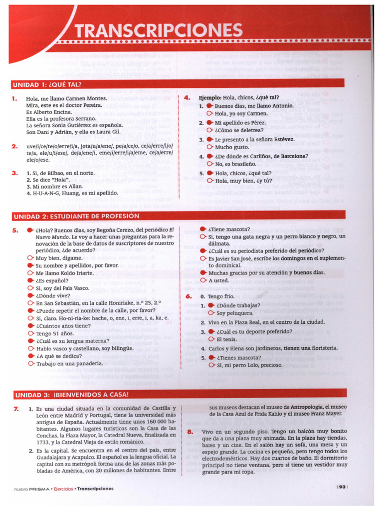 (Transcription) Nuevo-Prisma-A1-Libro-de-Ejercicios | PDF