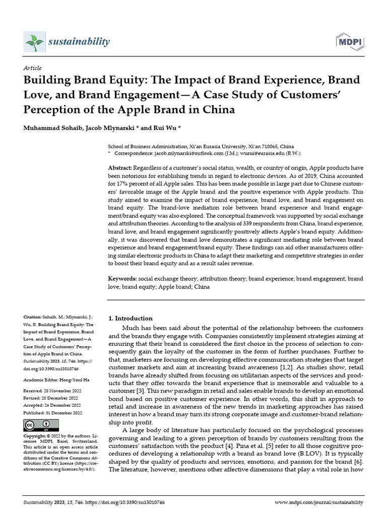 Building Brand Equity The Impact of Brand Experien | PDF | Brand ...