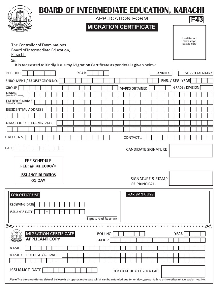 Migration Certificate | PDF