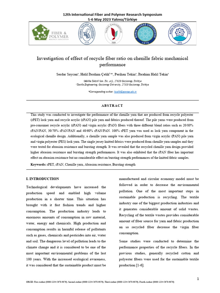ULPAS-Paper Template Hicelik | PDF | Textiles | Yarn