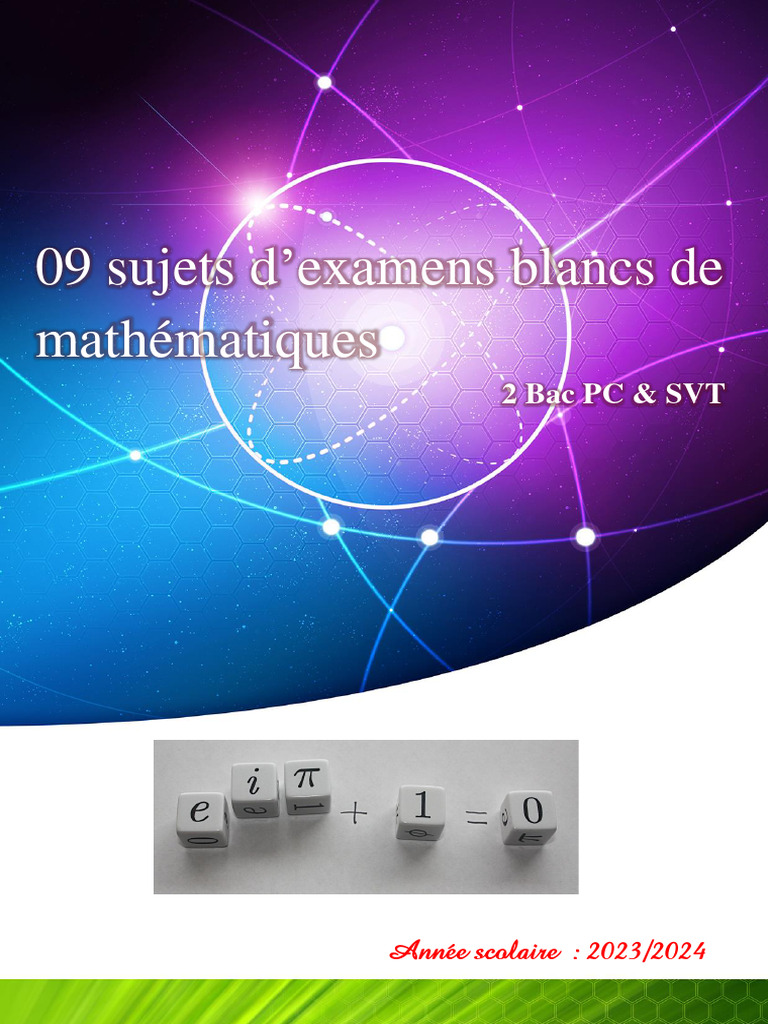 Examens blancs maths 2 Bac PC 2023/2024 | PDF | Fonction (Mathématiques ...