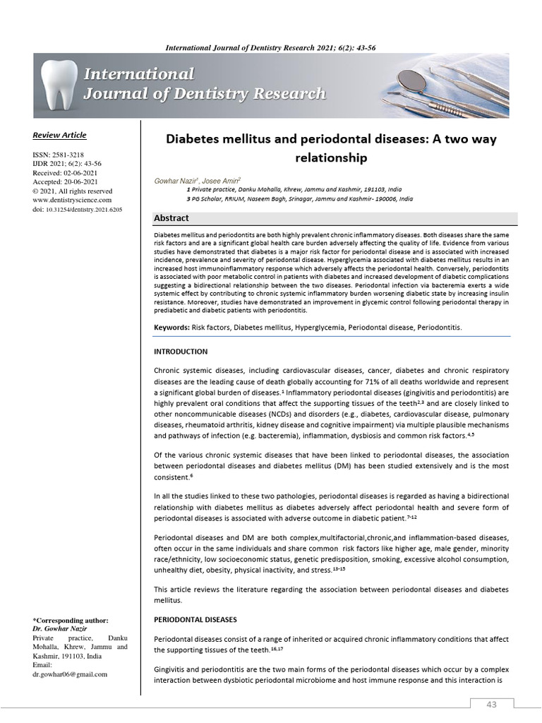 Ijdr 202162 05 | PDF | Prediabetes | Diabetes