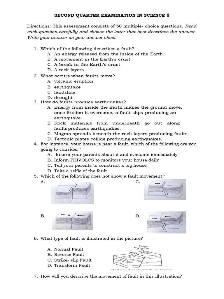 Science 8 Second Quarter Exam Guide | PDF | Earthquakes | Comet