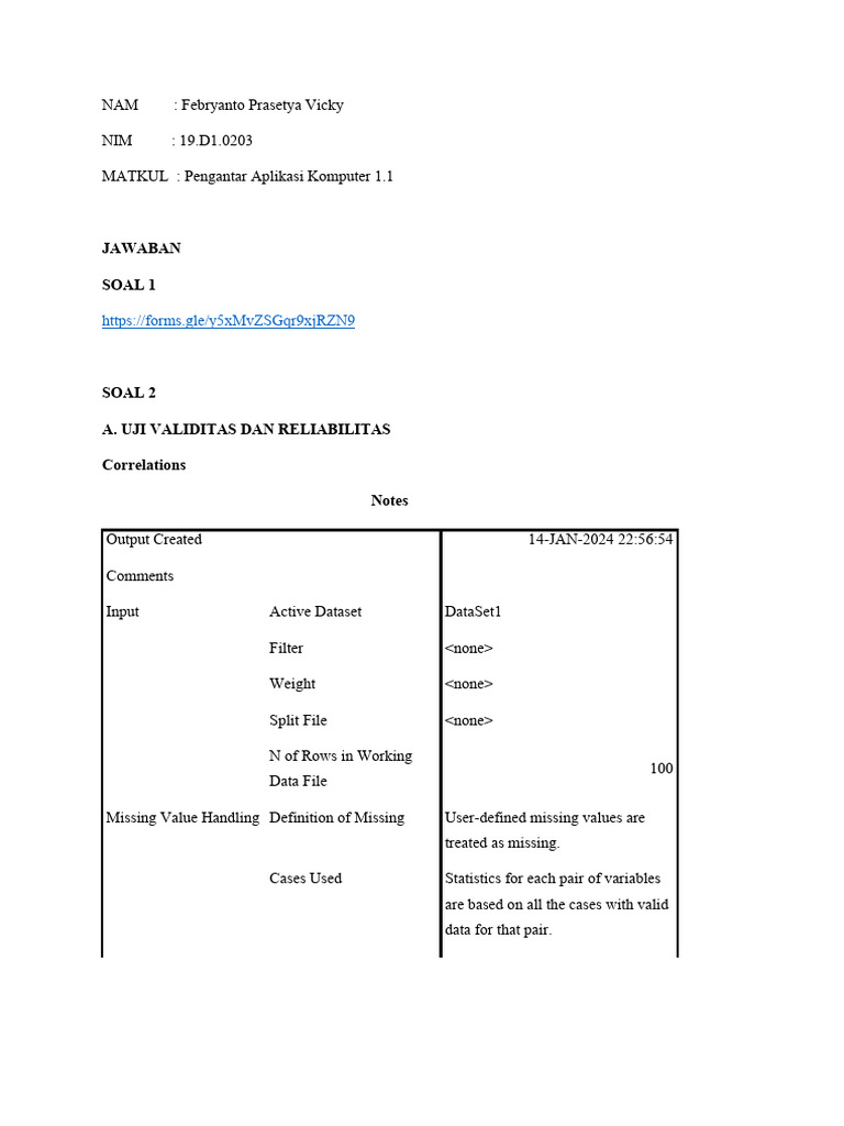 APLIKOM | PDF | Errors And Residuals | Multicollinearity