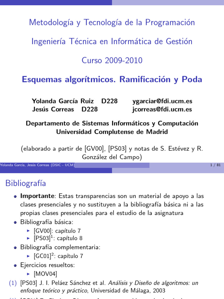 Ramificacion y poda | PDF | Algoritmos | Lógica matemática