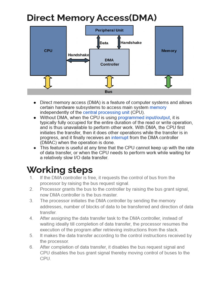 Dma | Download Free PDF | Central Processing Unit | Input/Output