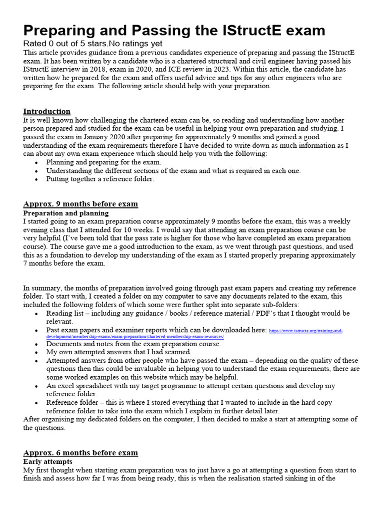 IStructE Exam Preparation Guide | PDF | Beam (Structure) | Truss
