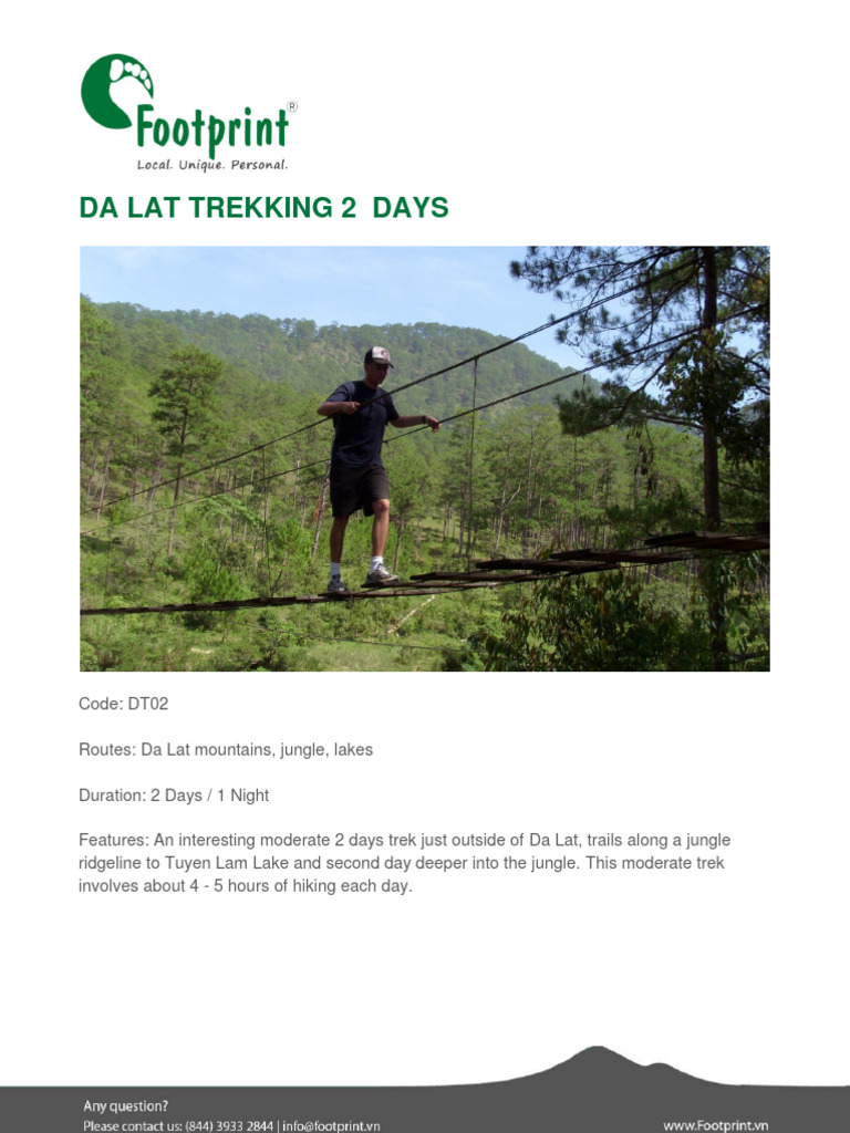 DT02-Dalat Treking 2 Days | PDF | Hiking