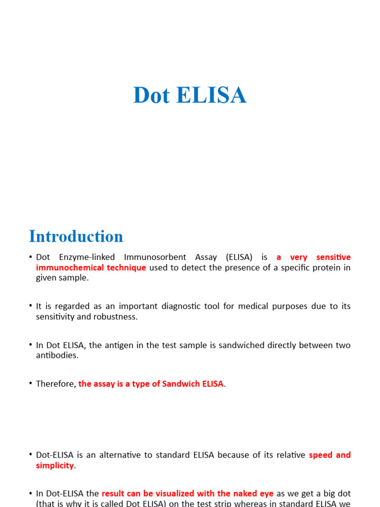 Dot ELISA | PDF | Elisa | Laboratory Techniques