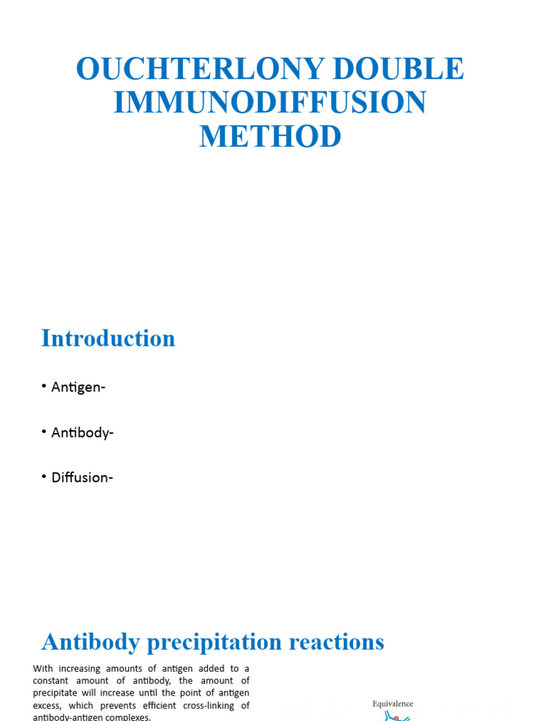 03 Ouchterlony Double Immunodiffusion Method | PDF | Antibody | Immunology