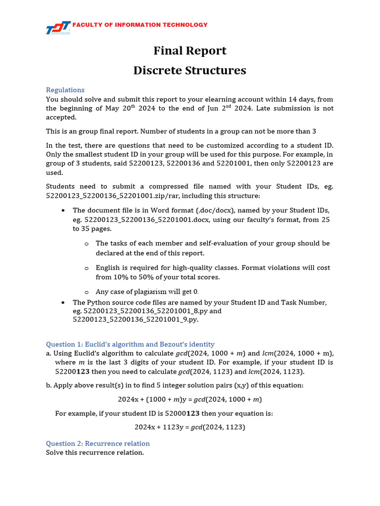 Final Report CTRR 2024 | PDF | Algorithms | Mathematics