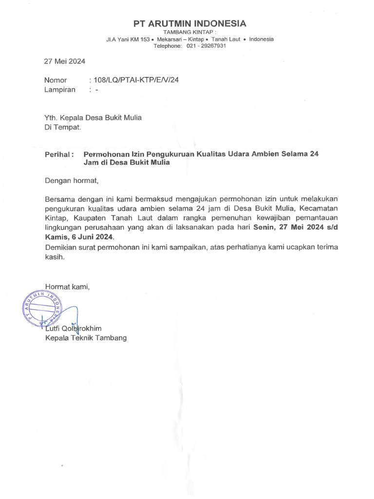 Surat Bukit Mulia | PDF