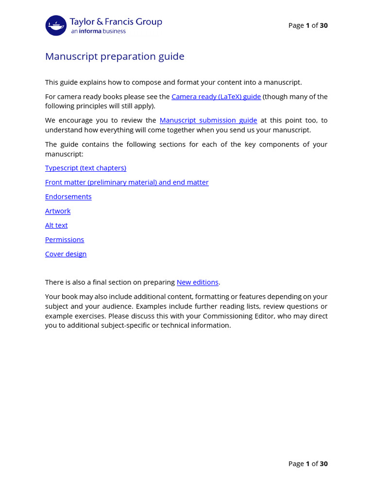 Manuscript_preparation_guide | PDF | Copyright | Fair Dealing Manuscript_preparation_guide | PDF | Copyright | Fair Dealing