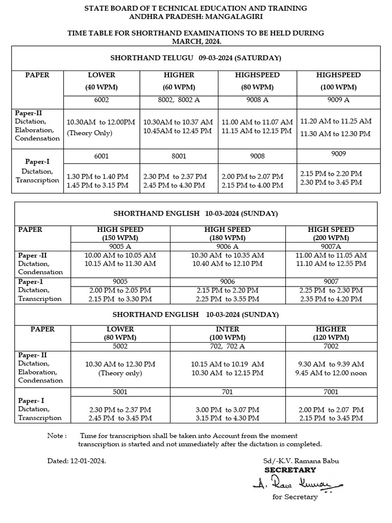 SH Time Table | PDF