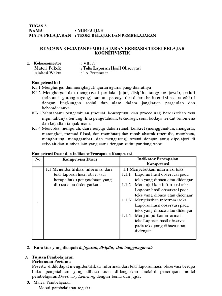 TUGAS 2 TEORI BELAJAR DAN PEMBELAJARAN | PDF TUGAS 2 TEORI BELAJAR DAN PEMBELAJARAN | PDF