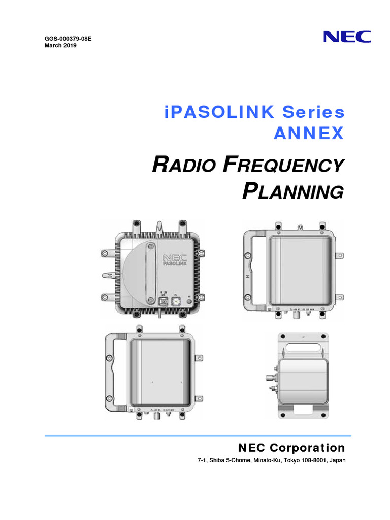 iPASOLINK Radio Frequency Planning Guide | PDF | Hertz | Radio