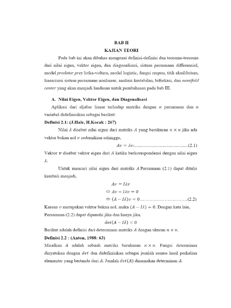 Materi Eigen, Kestabilan | PDF