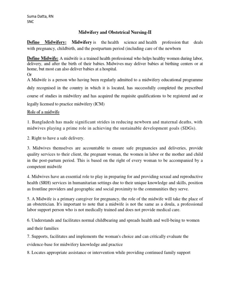 Midwifery II 1 | PDF | Childbirth | Midwife