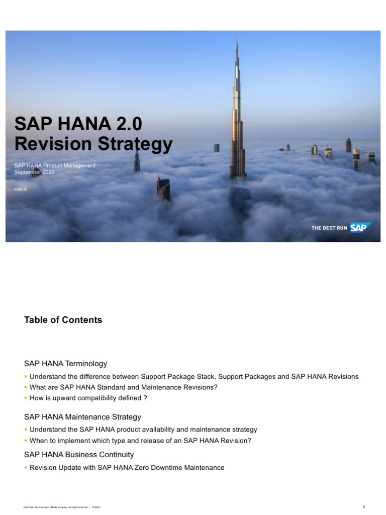 SAP HANA 20 Revision Strategy | PDF | Computer Engineering | Computer ...