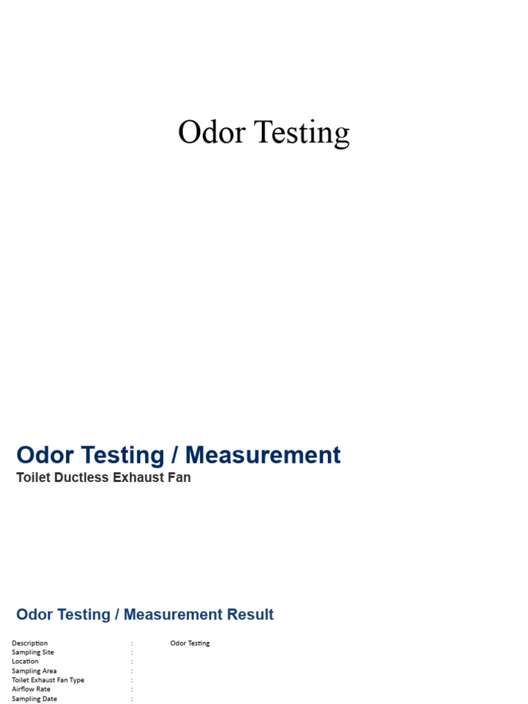 Odor Testing | PDF | Odor
