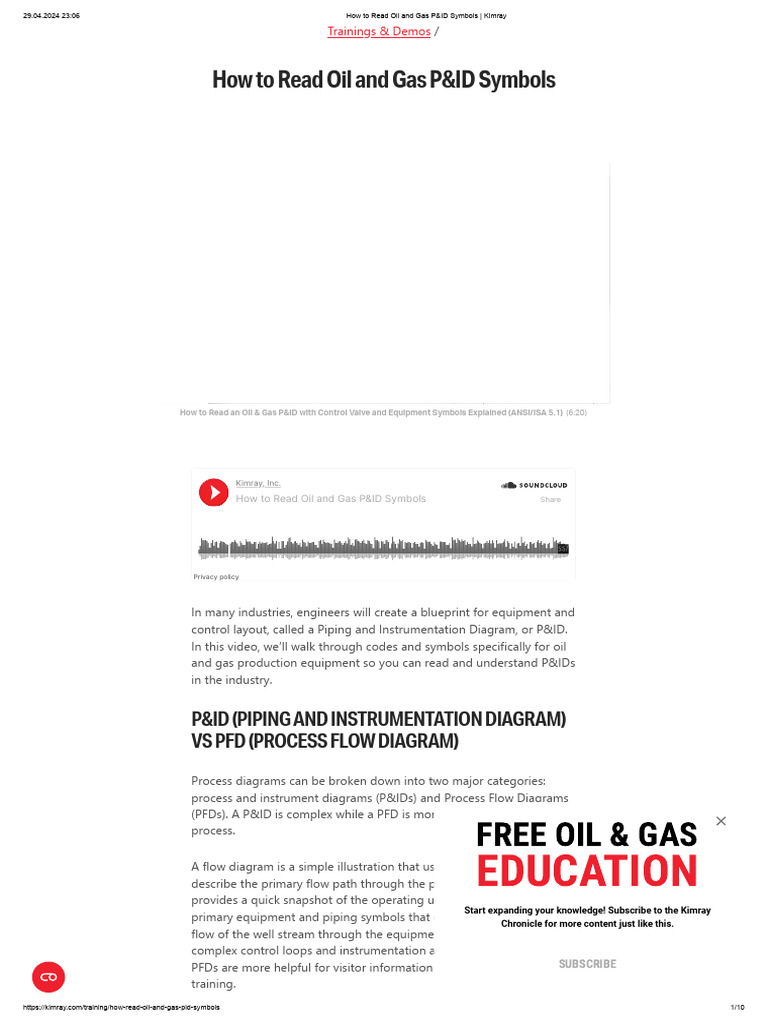 Understanding Oil & Gas P&ID Symbols | PDF | Instrumentation | Valve