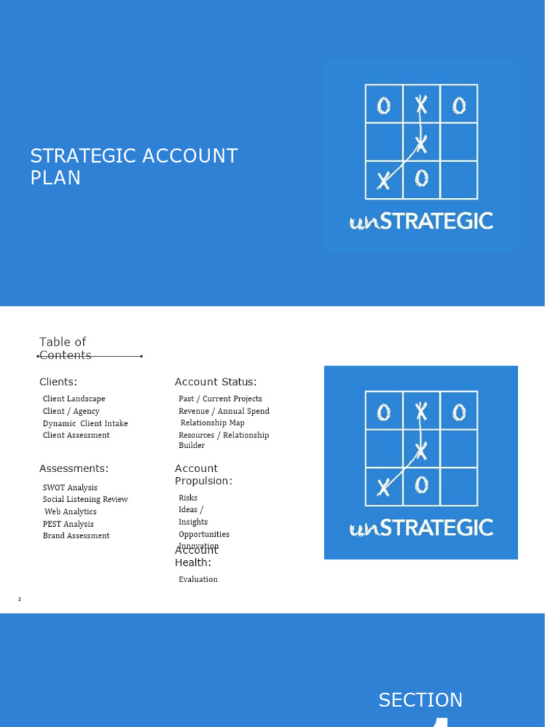 Strategic Account Plan Template | PDF | Analytics | Swot Analysis