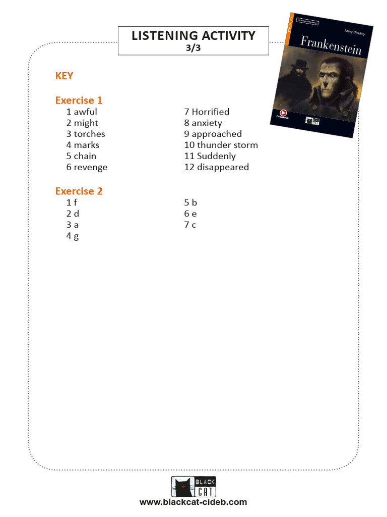 Listening Activity Frankenstein Keys | PDF | Language Education ...