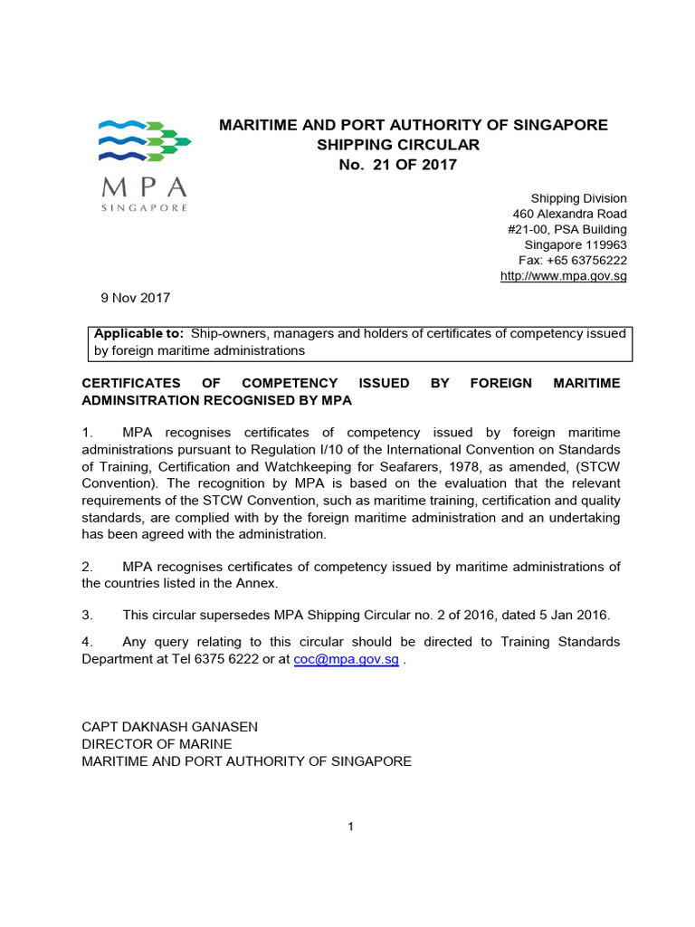 MLC SGP SC No 21-2017 | PDF