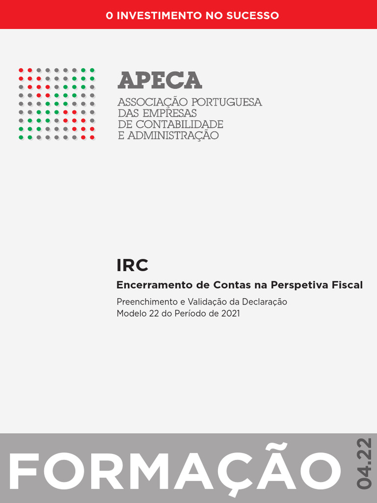 IRC 2021 - Encerramento de Contas Na Perspectiva Fiscal - Preenchimento e Validacao Da ...