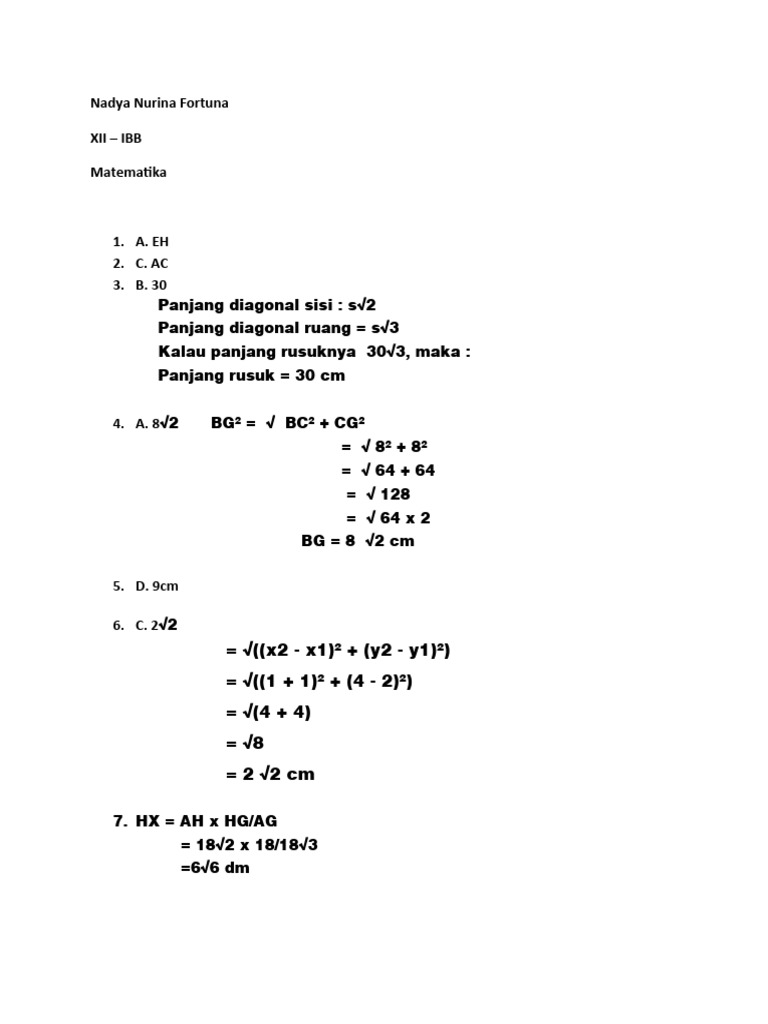 Nadya Nurina Fortuna MTK | PDF