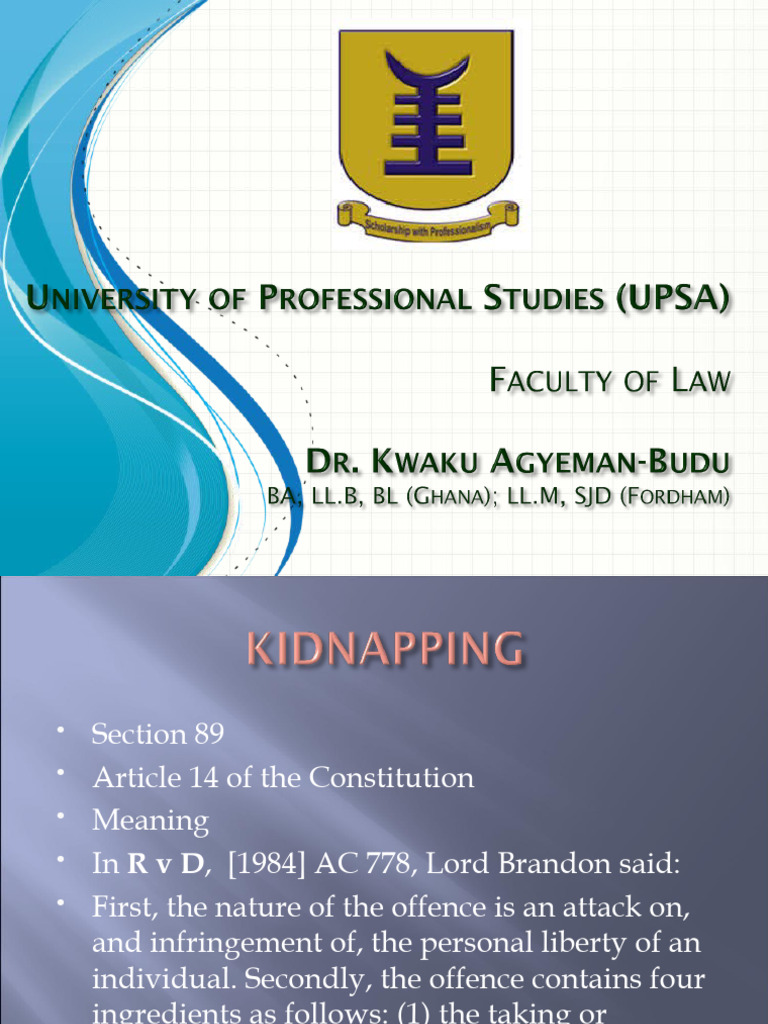 6 - Kidnapping, Abduction and Similar Offences | PDF | Kidnapping ...