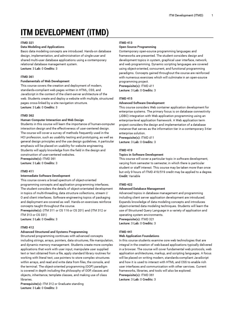 Itmd | PDF | Web Development | Internet & Web