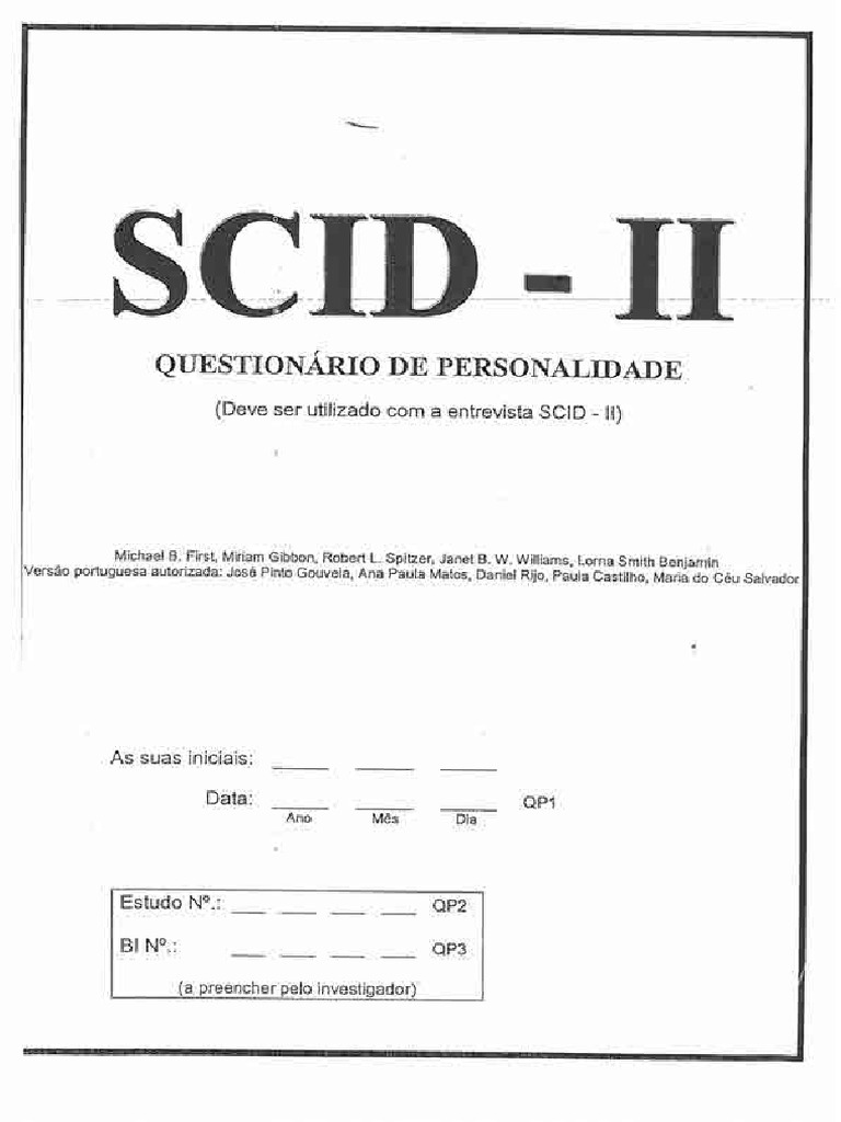 SCID-II | PDF