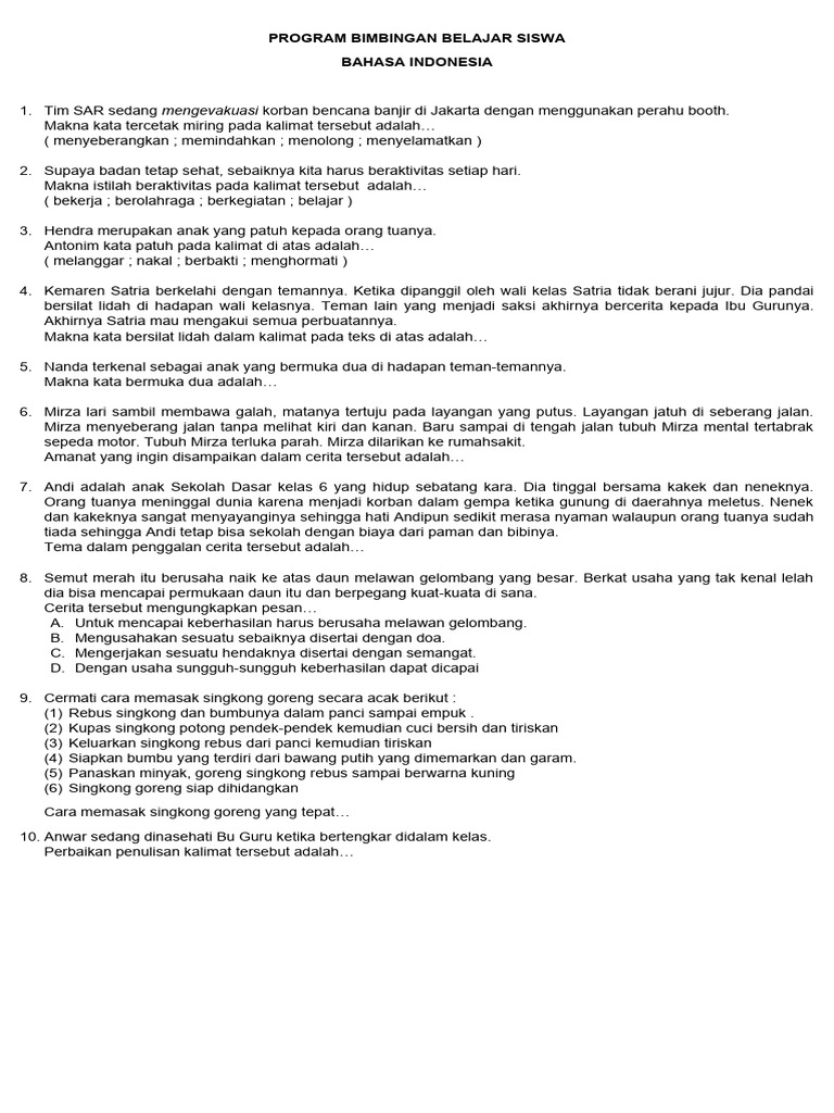 Bimbel Bahasa | PDF | Perjalanan | Seni & Disiplin Bahasa