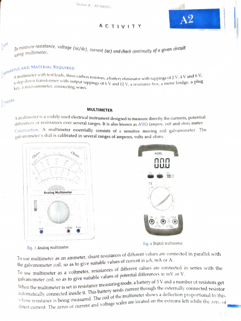 12th Activity 1 | PDF | Resistor | Electronics