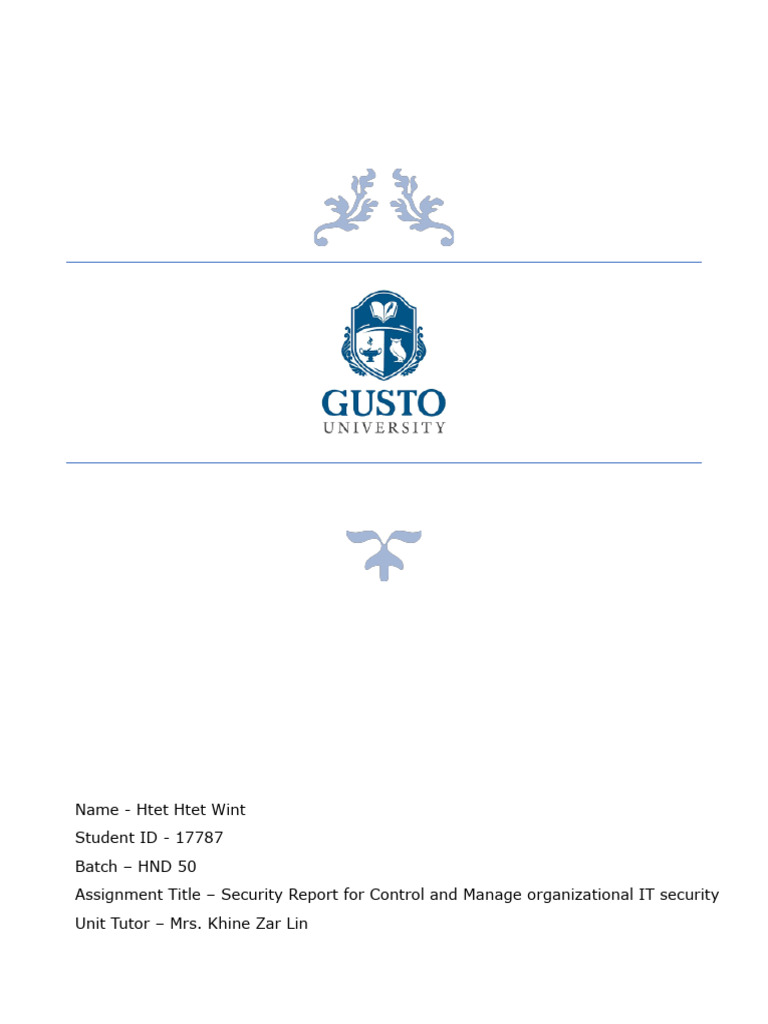 IT Security for HND Students | PDF | Risk Management | Computer Security