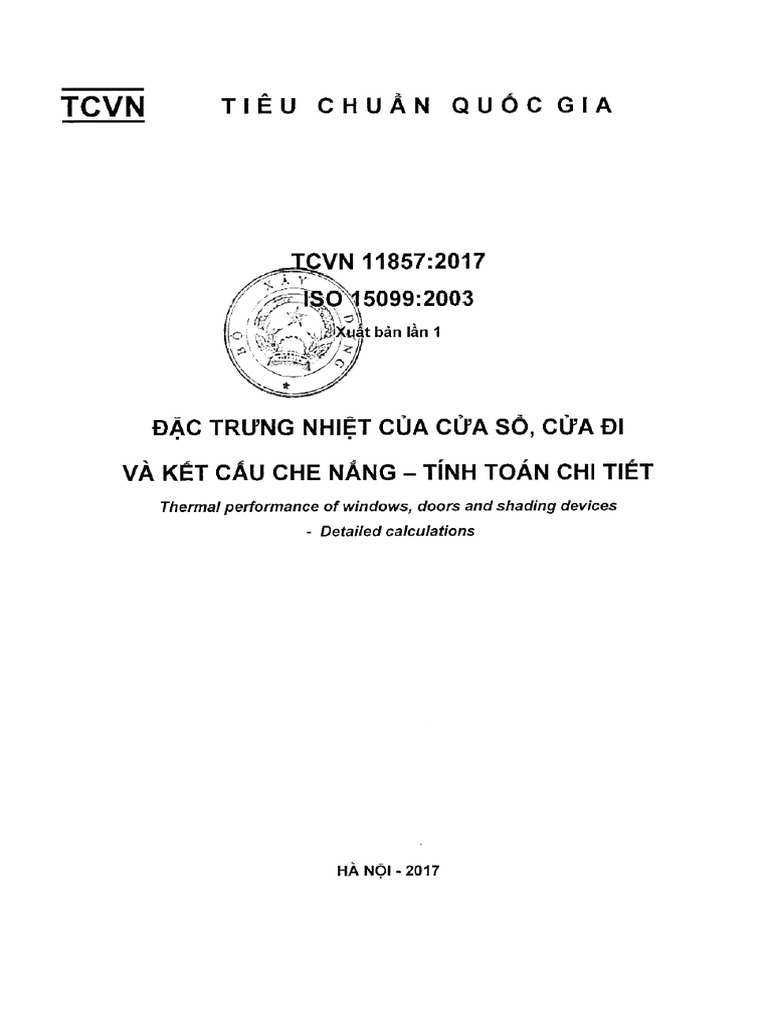 Tieu Chuan Viet Nam TCVN 11857 2017 Bo Khoa Hoc Va Cong Nghe | PDF