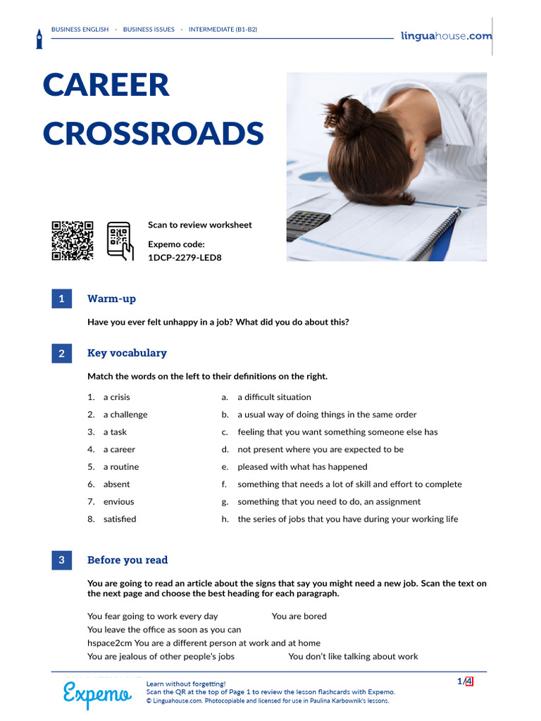 Career Crossroads British English Teacher | PDF