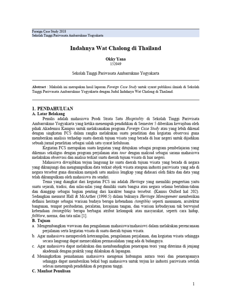 FCS - 152049 - Okky Yana - Indahnya Wat Chalong | PDF