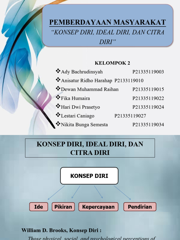 Kel 2 - Konsep Diri, Ideal Diri, Dan Citra Diri | PDF | Pengembangan ...