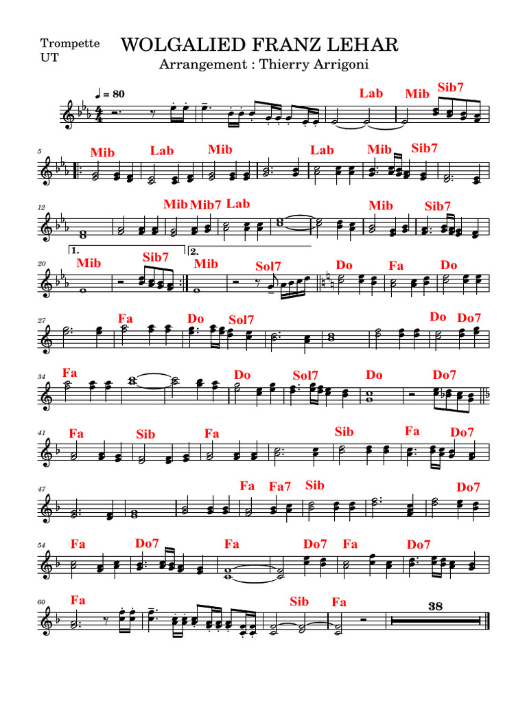 Wolgalied Tromp Ut Voix 1 | PDF